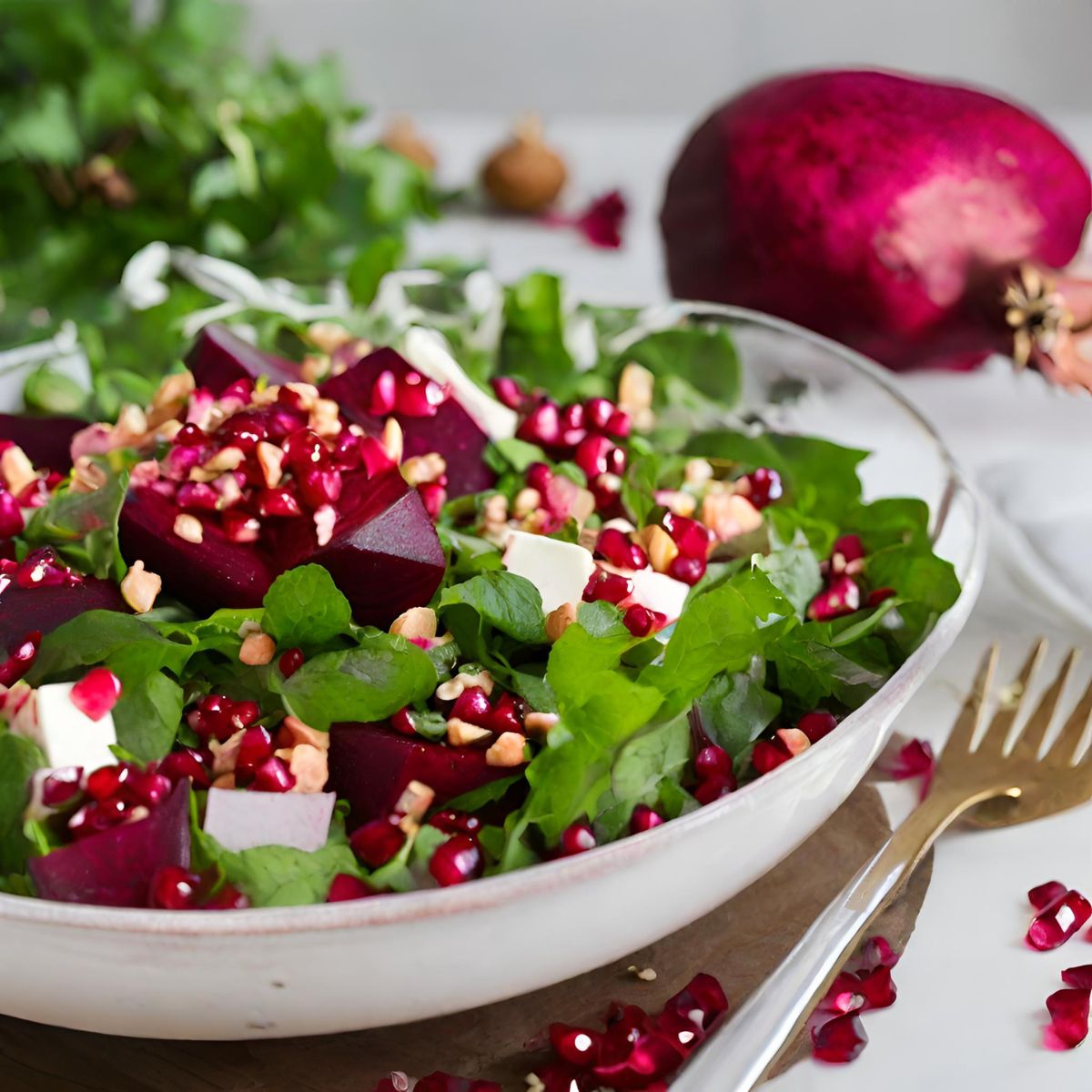 Vibrant Beet & Pomegranate Salad (Zesty & Colorful Mix!) - The Fresh ...