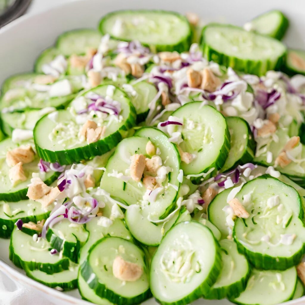 Creamy Cucumber Salad Recipe "Healthy and Refreshing" - The Fresh Man cook