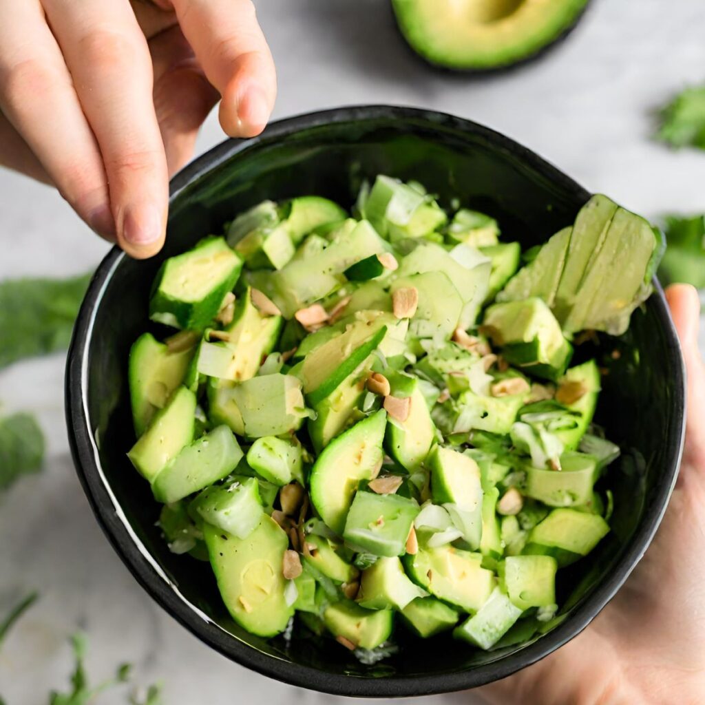Cucumber Avocado Salad Recipe (5 min Recipe) - The Fresh Man cook