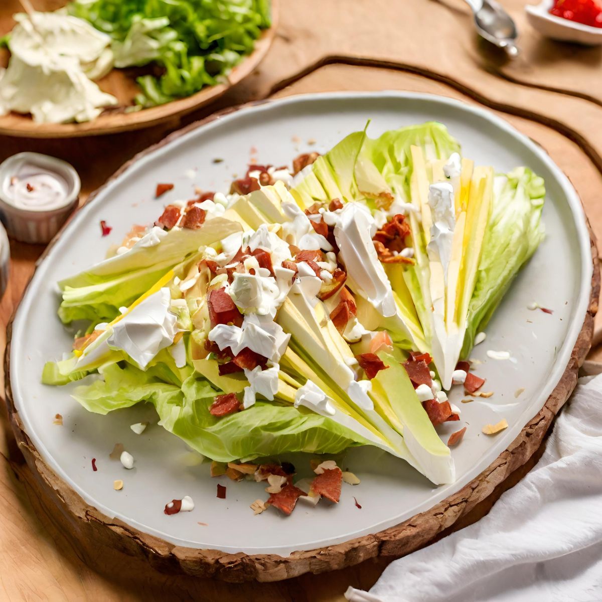 Outback Blue Wedge Salad (Creamy Dreamy Delight) - The Fresh Man cook