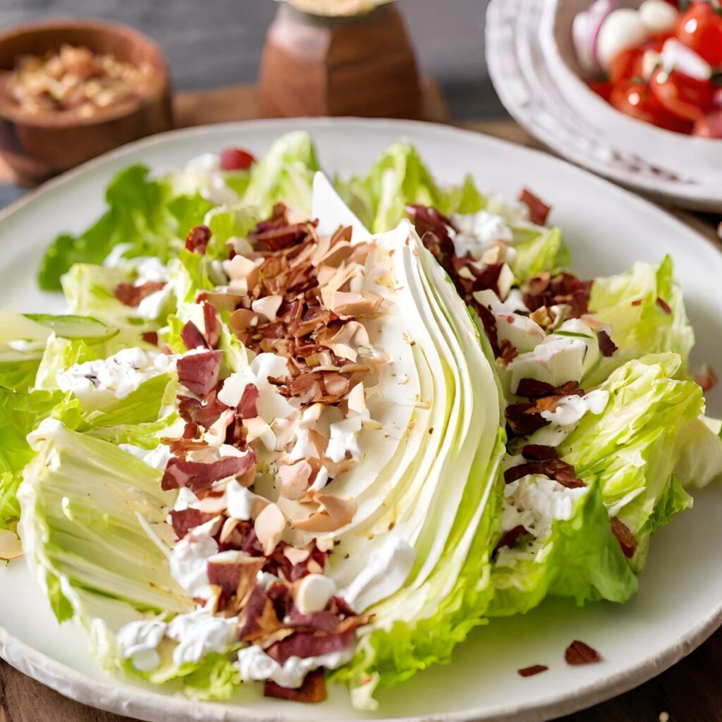 Outback Blue Wedge Salad (Creamy Dreamy Delight) - The Fresh Man cook