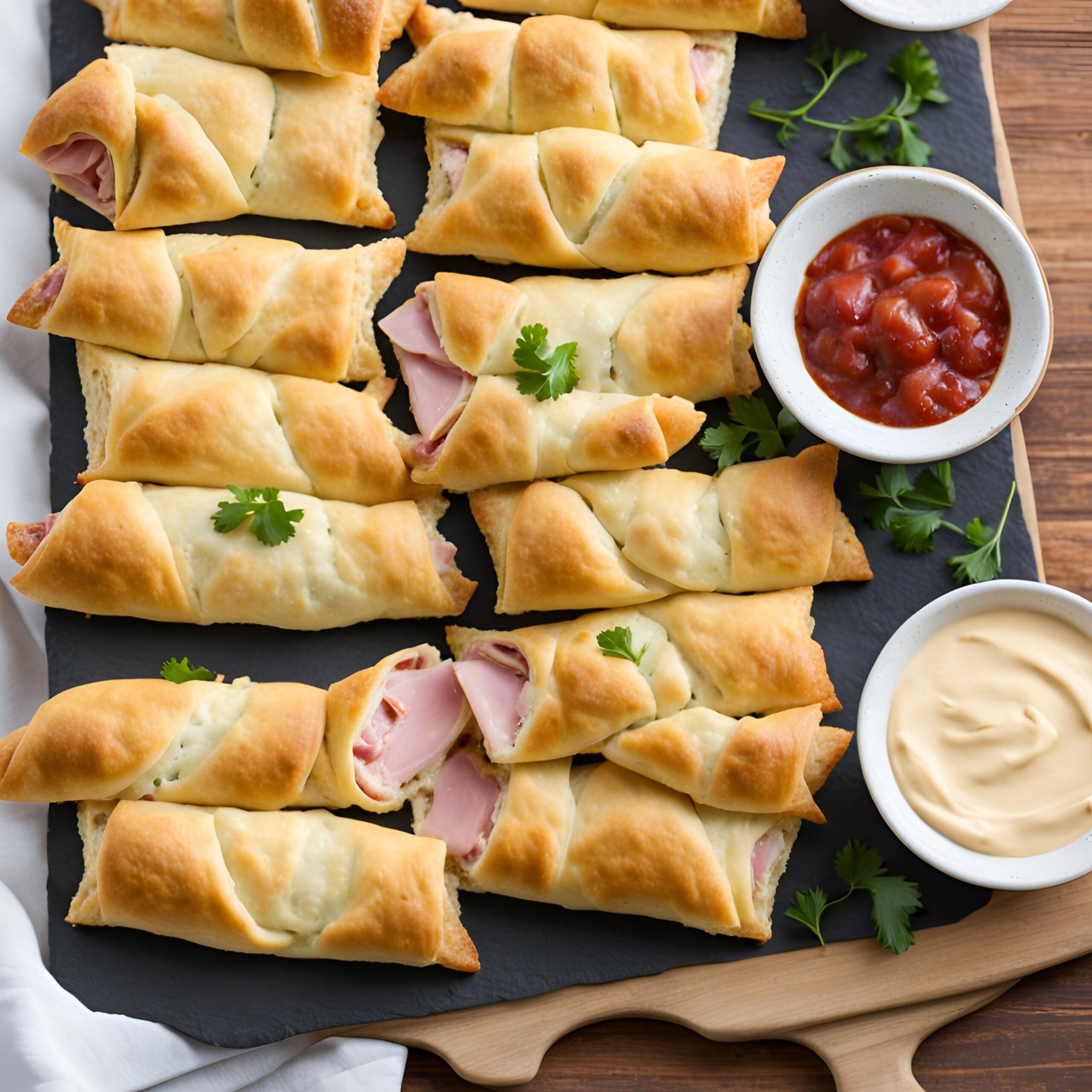 Ham and Cheese Crescent Roll-Up Recipe: Quick Party Snack! - The Fresh ...