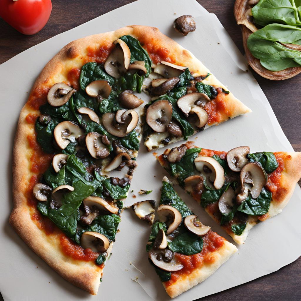 Spinach Mushroom Pizza A Healthy Spinach Delight The Fresh Man Cook